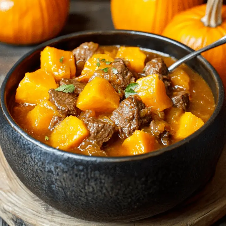 Beef Pumpkin Stew Recipe - cookingwithsandra.com