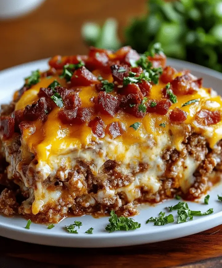 Cheesy Loaded Meatloaf Casserole Recipe - cookingwithsandra.com