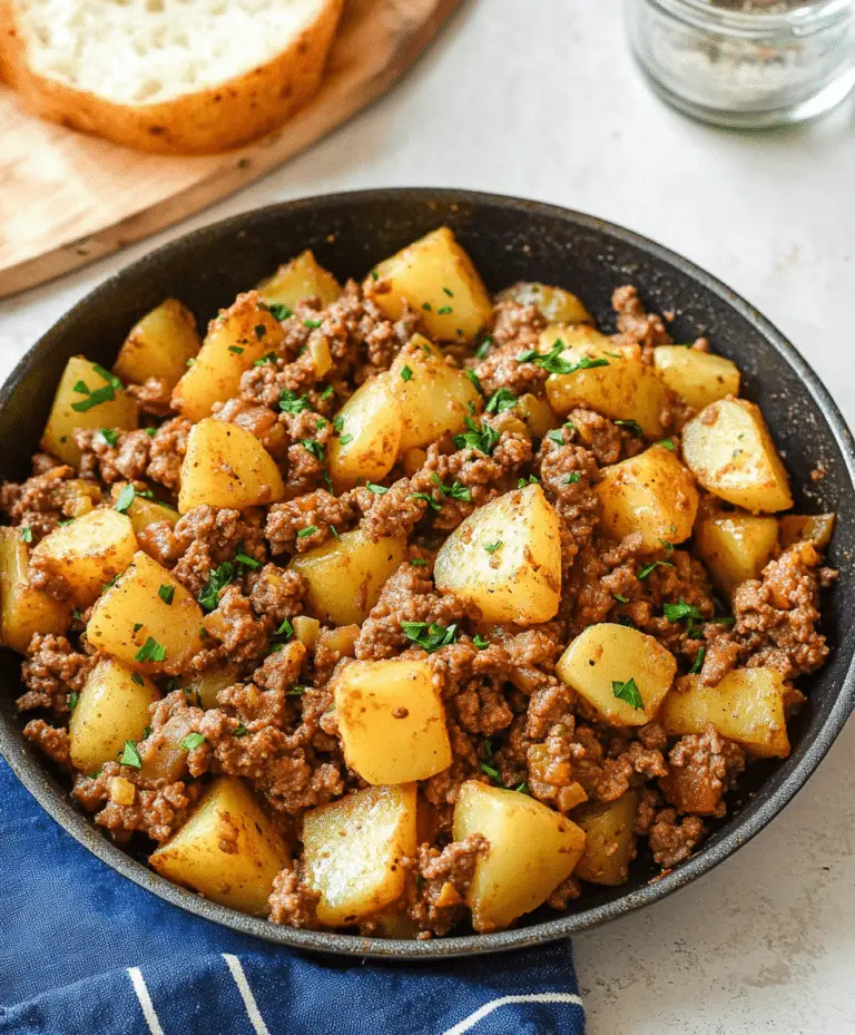 Ground Beef And Potatoes Skillet Recipe - cookingwithsandra.com