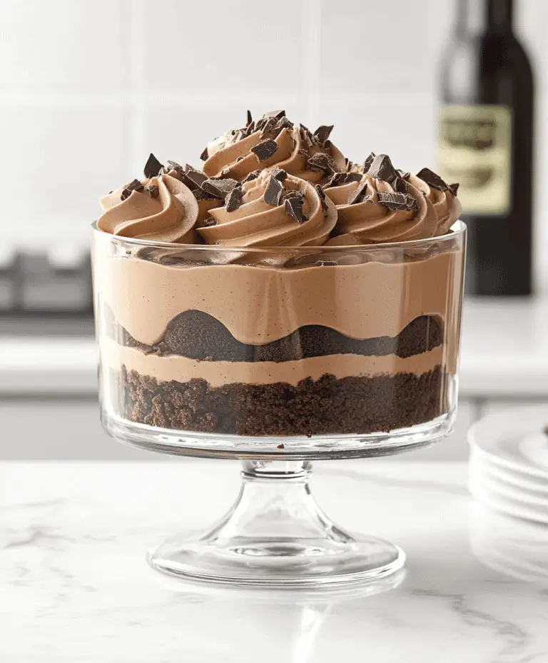 Bailey's Chocolate Cheesecake Trifle Recipe - cookingwithsandra.com