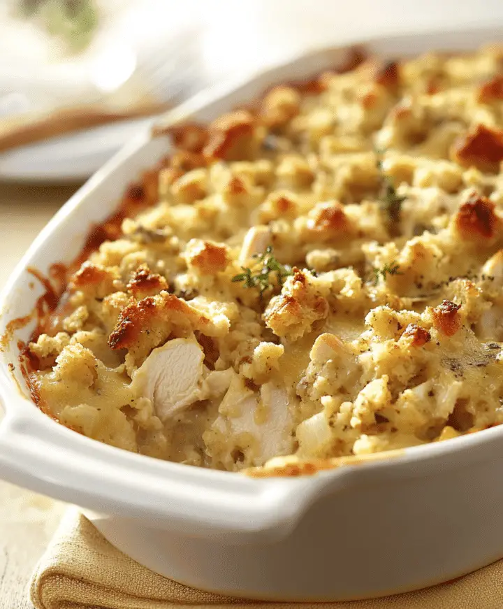 Chicken & Stuffing Bake Recipe - cookingwithsandra.com