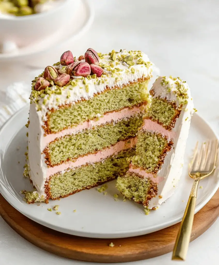 Pistachio Cream Cake Recipe - cookingwithsandra.com