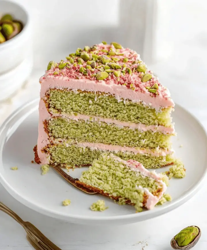 Pistachio Cream Cake Recipe - cookingwithsandra.com