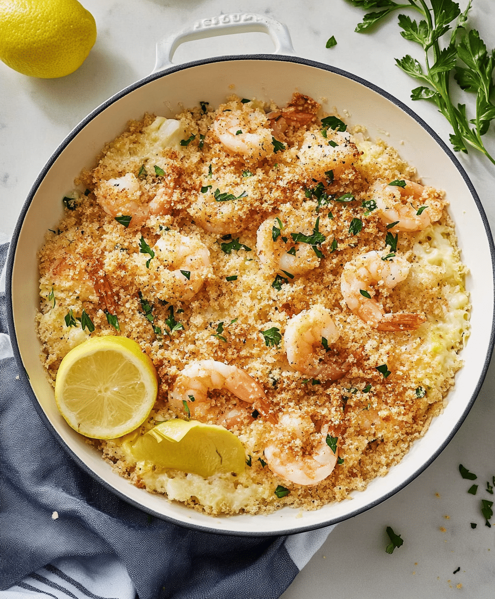 Baked Shrimp Scampi With Bread Crumbs Recipe - cookingwithsandra.com