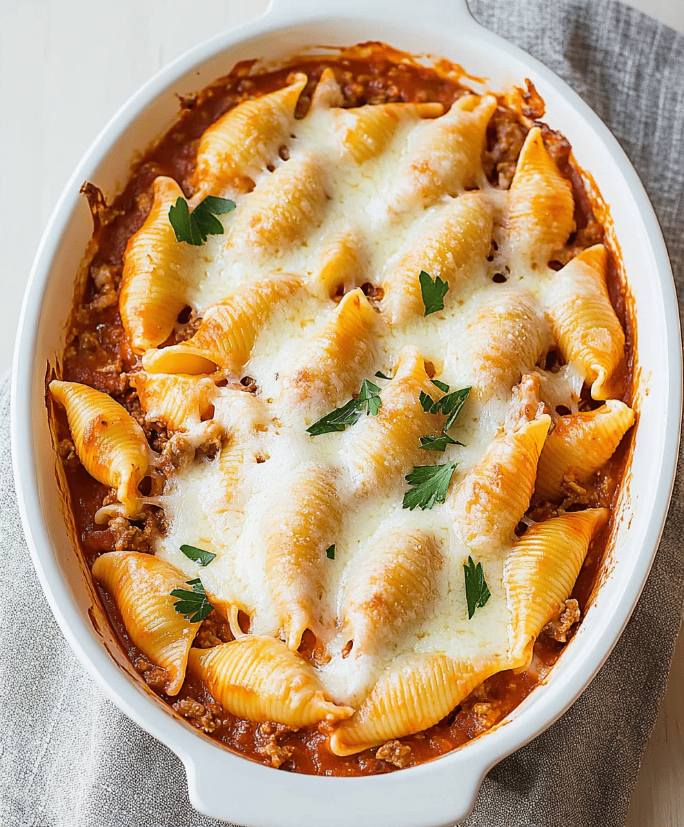 Creamy Ricotta Beef Stuffed Shells Pasta Recipe - cookingwithsandra.com