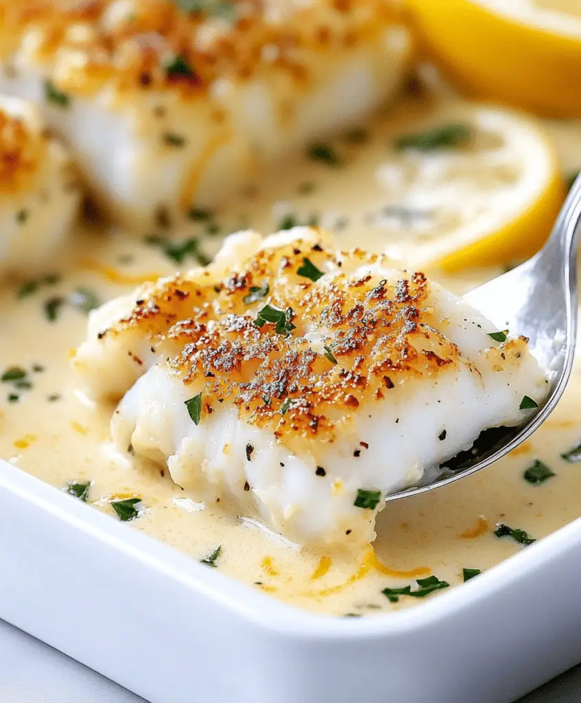 Tasty Baked Cod In Coconut Lemon Cream Sauce Recipe - cookingwithsandra.com