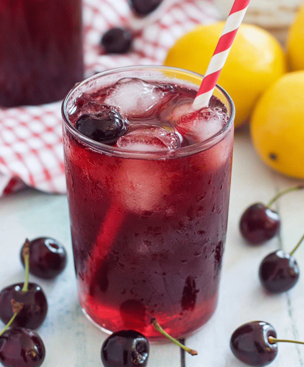 Cherry Pie Iced Tea Recipe - cookingwithsandra.com