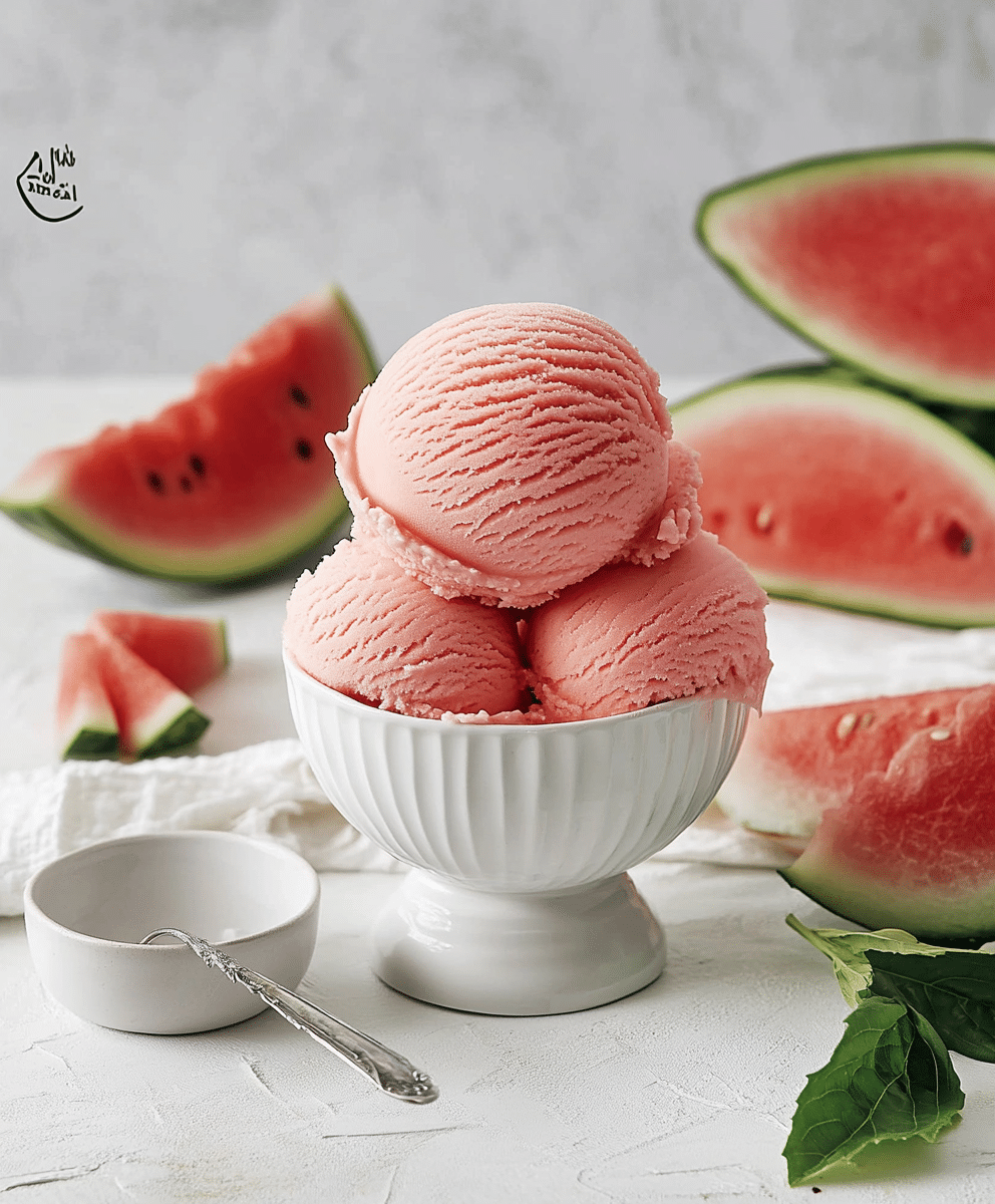 2-ingredient Watermelon Gelato Recipe - cookingwithsandra.com