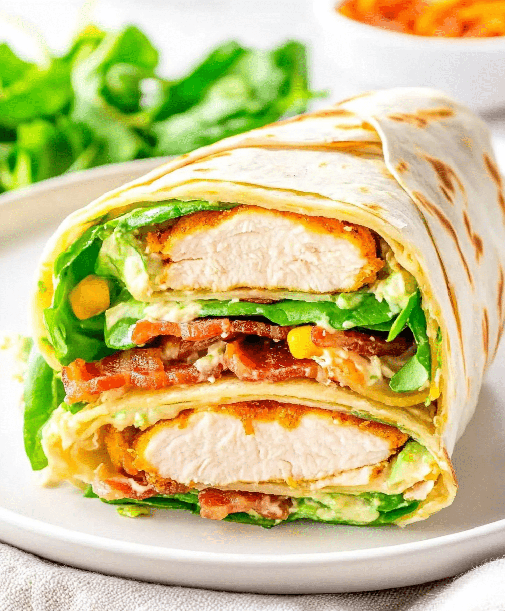 Crispy Chicken Bacon Ranch Wrap Recipe - cookingwithsandra.com