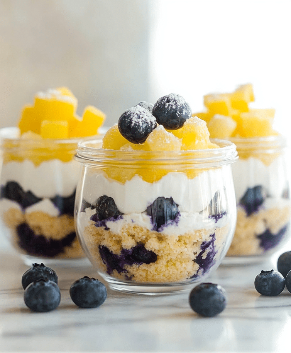 Easy Lemon Blueberry Trifle Recipe - cookingwithsandra.com