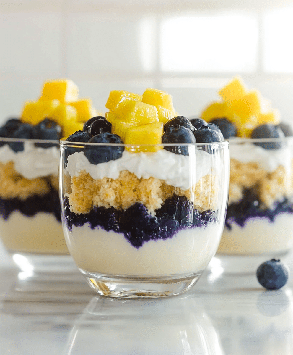 Easy Lemon Blueberry Trifle Recipe - cookingwithsandra.com