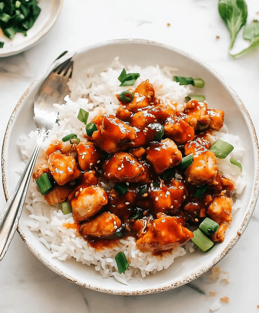 Honey Bbq Chicken Rice Recipe - cookingwithsandra.com